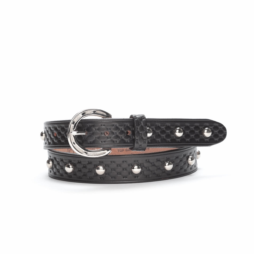 Dress Belt "Bulls Eye Tuck & Roll"(CODINA LEATHER x LAWFORD CLOTHING)